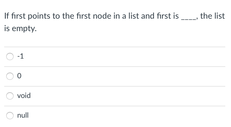 Solved If first points to the first node in a list and first | Chegg.com