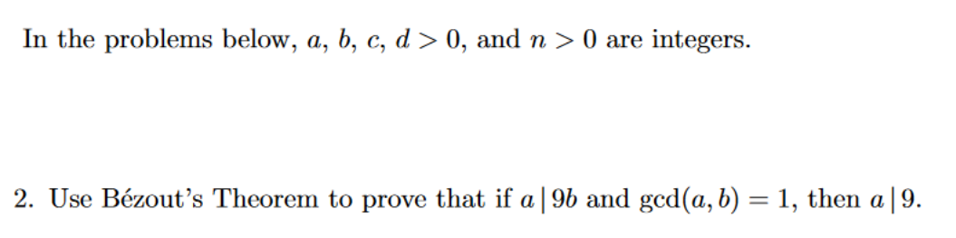 Solved In the problems below, a,b,c,d>0, and n>0 are | Chegg.com