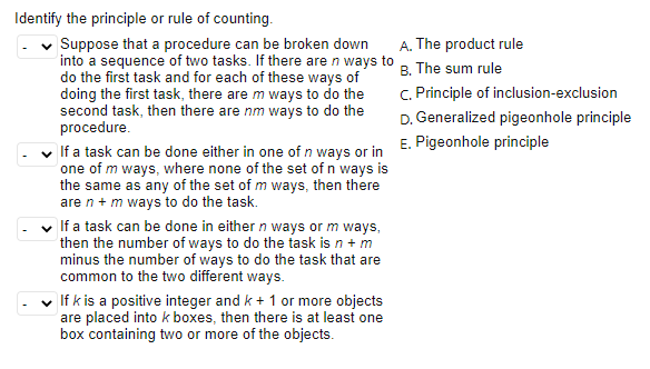 Solved Identify the principle or rule of counting. Suppose | Chegg.com