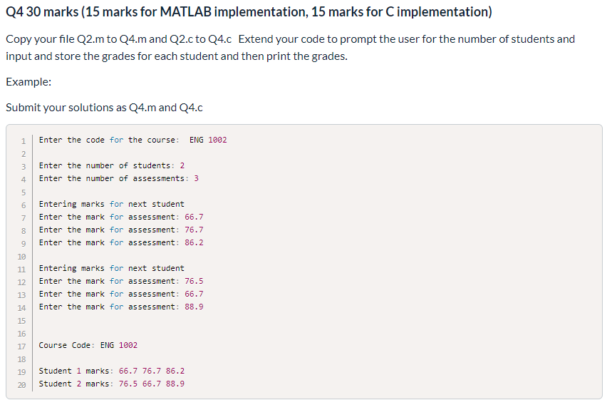 Solved Q1 10 marks (5 marks for MATLAB implementation, 5 | Chegg.com