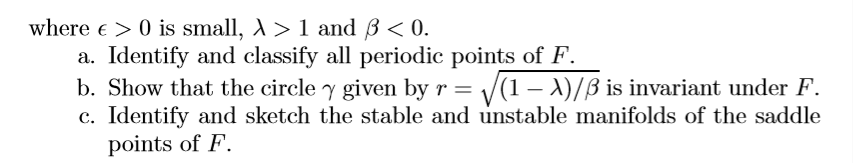Solved 2. Consider the diffeomorphism F of the plane given | Chegg.com