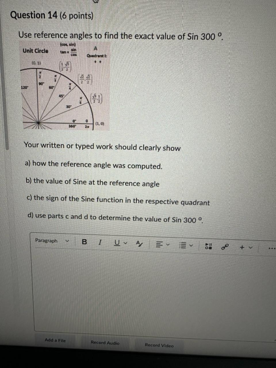 Solved Use reference angles to find the exact value of | Chegg.com