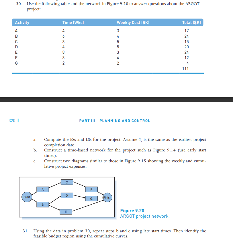 Solved 30. Use the following table and the network in Figure | Chegg.com