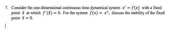 Solved 7. Consider the one-dimensional continuous time | Chegg.com