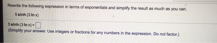 Solved Rewrite the following expression in terms of | Chegg.com