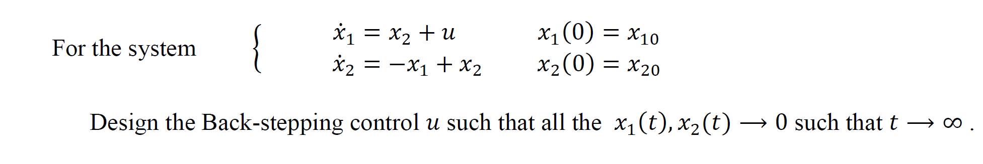 For the system | Chegg.com