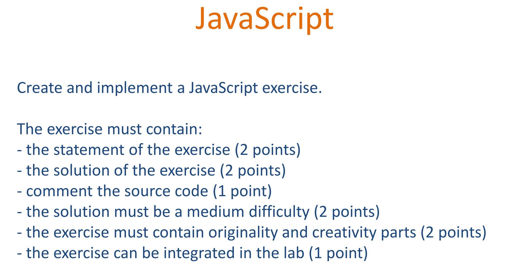 Javascript Create And Implement A Javascript 