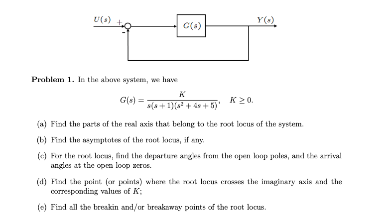 Solved U(3) Y() G(8) Problem 1. In the above system, we have | Chegg.com