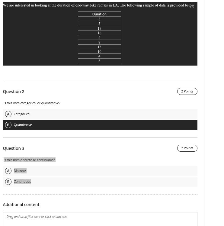Solved Question 2Is this data categorical or | Chegg.com