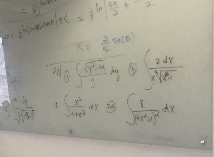Solved Integral squareroot y^2 - 49/y dy integral 2 | Chegg.com