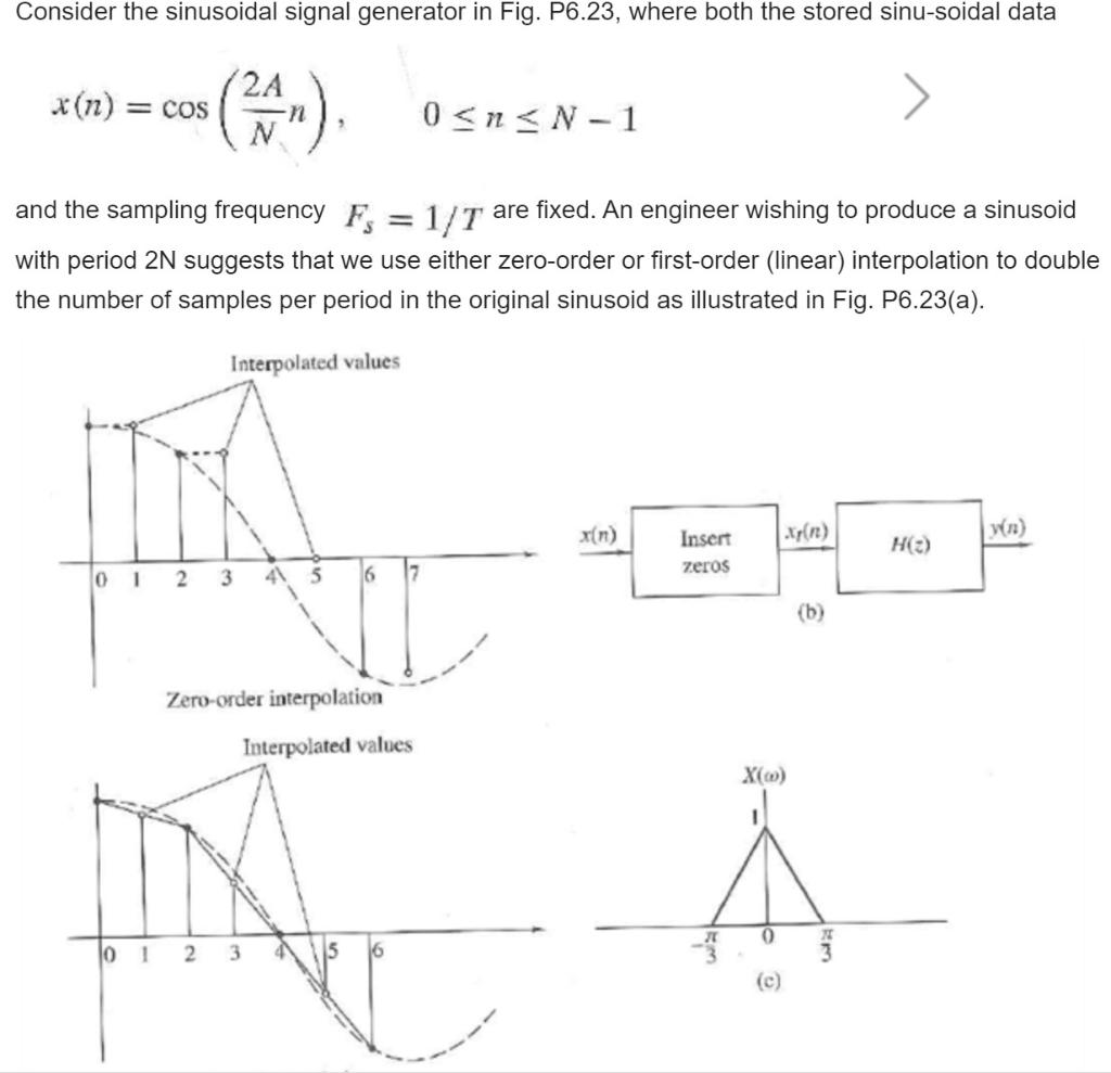 (a) Determine the signal sequences y(n) generated | Chegg.com
