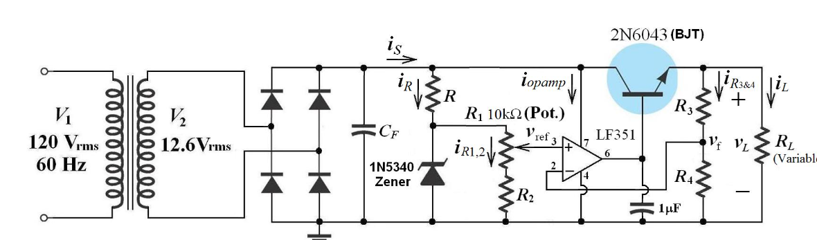 2N6043 (BJT) iopamp , TIREA R + R3 Vi V2 12.6Vrms CF | Chegg.com