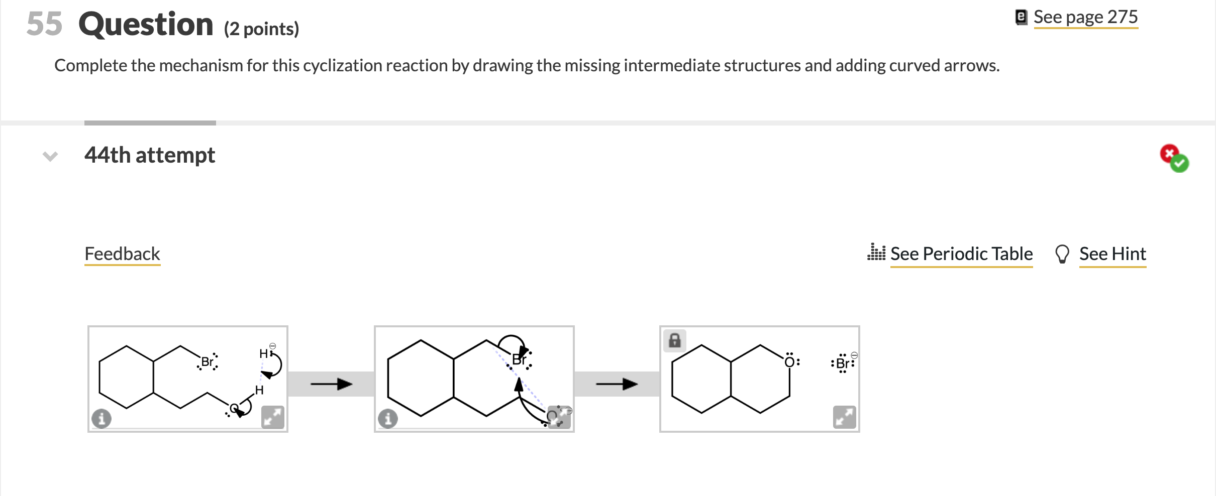 Solved Complete the mechanism for this cyclization reaction | Chegg.com