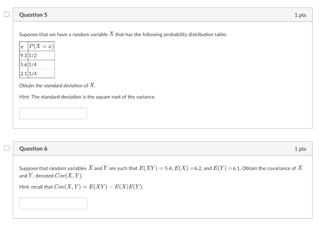 Solved Suppose that we have a random variable X that has the | Chegg.com