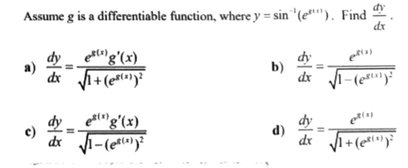 Solved Assume g is a differentiable function, where | Chegg.com