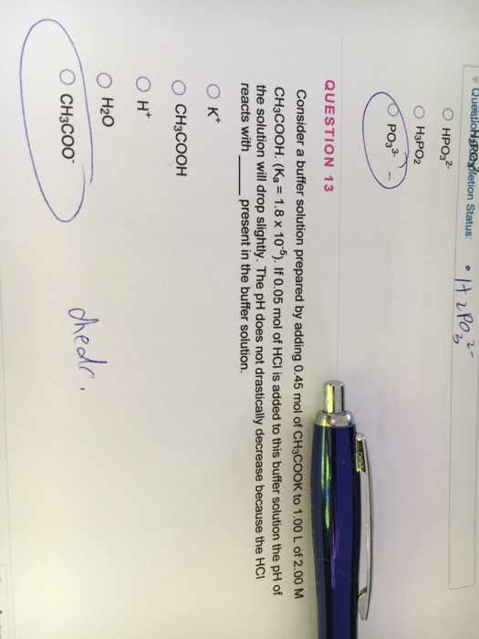 Solved Consider a buffer solution prepared by adding 0.45 | Chegg.com