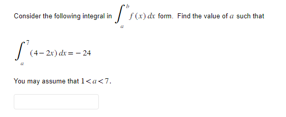Solved Consider the following integral in ∫abf(x)dx form. | Chegg.com