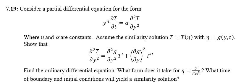 Solved 7.19: Consider a partial differential equation for | Chegg.com