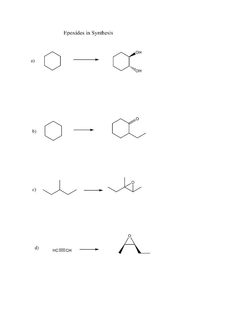 Solved Epoxides in Synthesis a) b) c) d) | Chegg.com