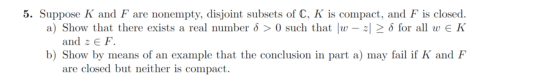 Solved 5. Suppose K and F are nonempty, disjoint subsets of | Chegg.com