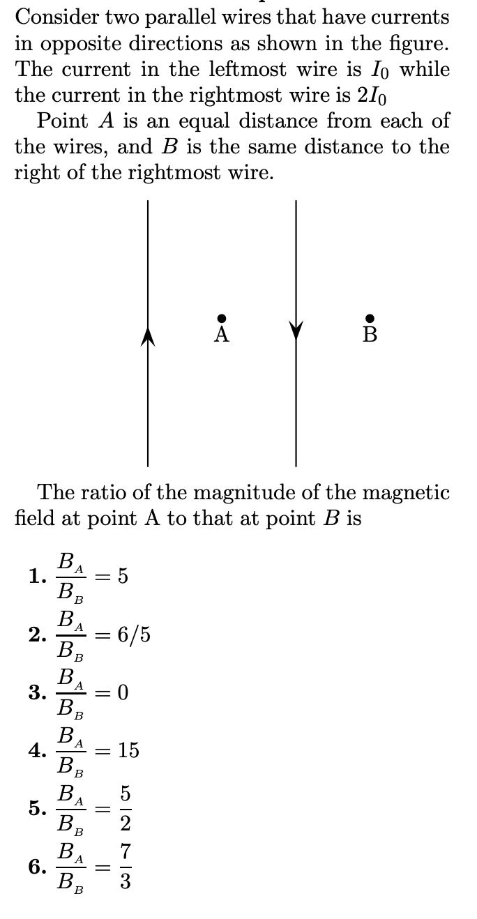 Solved Consider two parallel wires that have currents in | Chegg.com