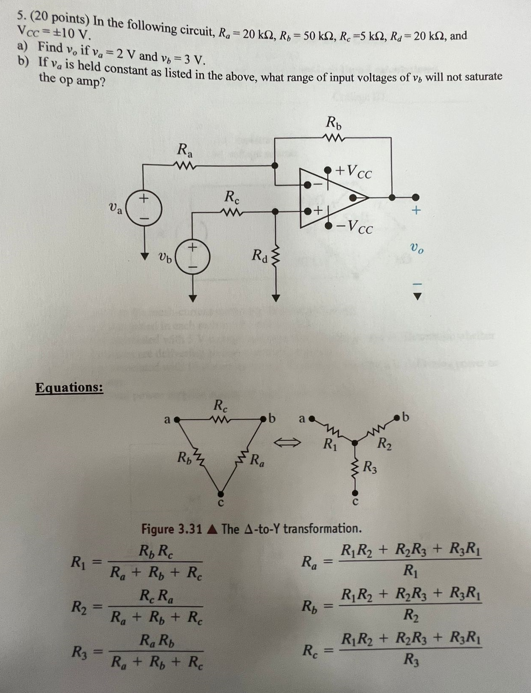 Solved 5. (20 points) In the following circuit, | Chegg.com Solved 5. (20 points) In the following circuit, | Chegg.com
