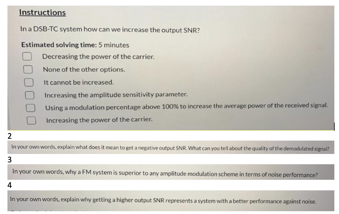 Solved Instructions In a DSB-TC system how can we increase | Chegg.com