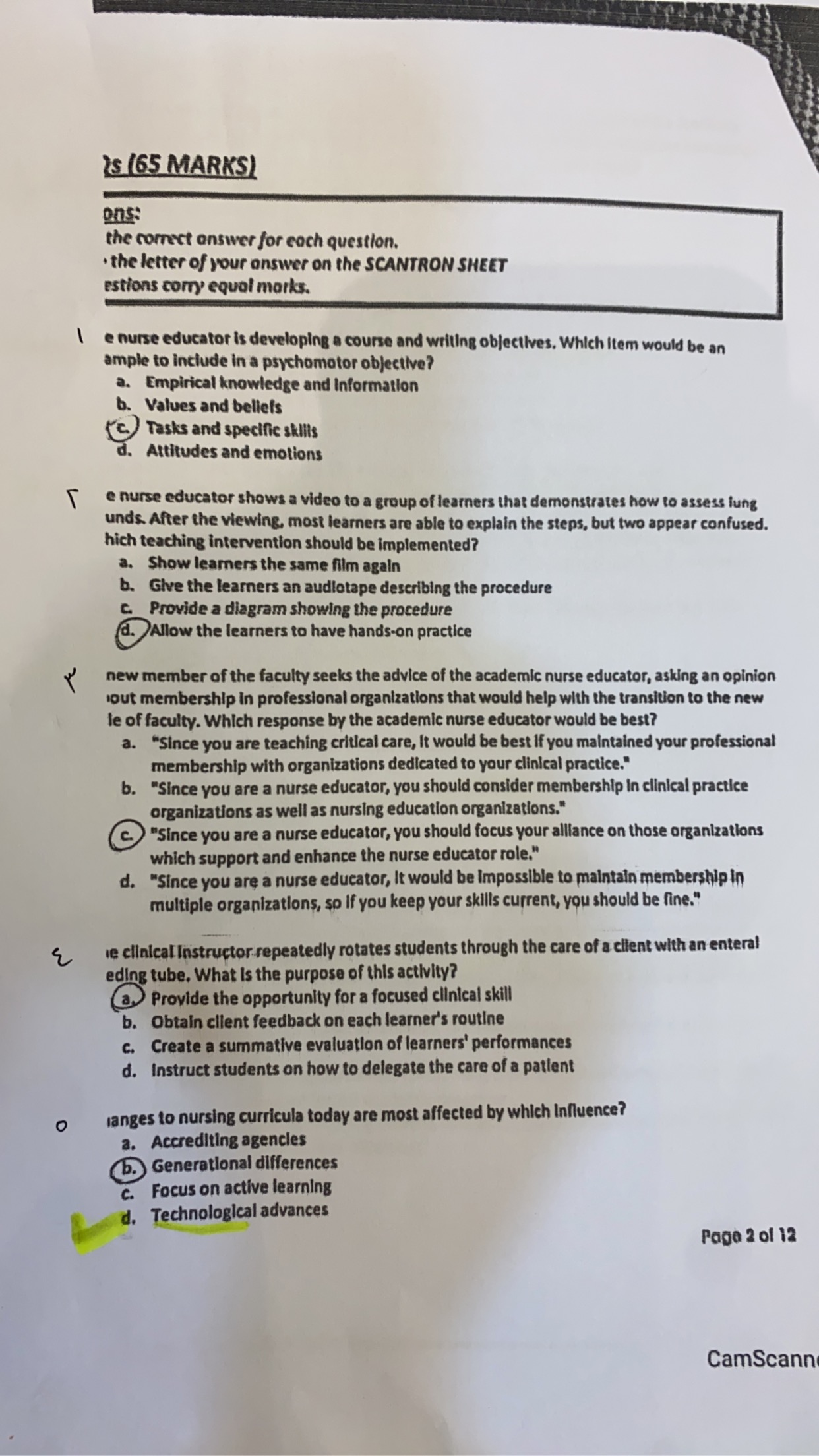 Solved IS (65 MARKS) ons: the cornet ensiver for eoch | Chegg.com