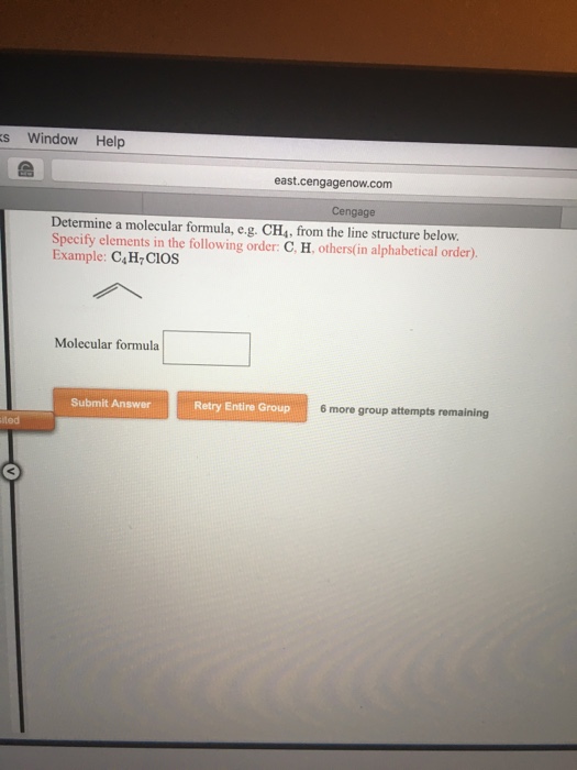 Solved Determine A Molecular Formula E G Ch 4 From The