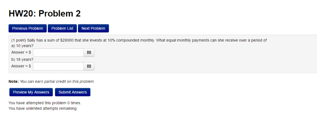 Solved HW20: Problem 2 Previous Problem Problem List Next | Chegg.com