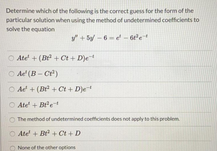 Solved Determine which of the following is the correct guess | Chegg.com