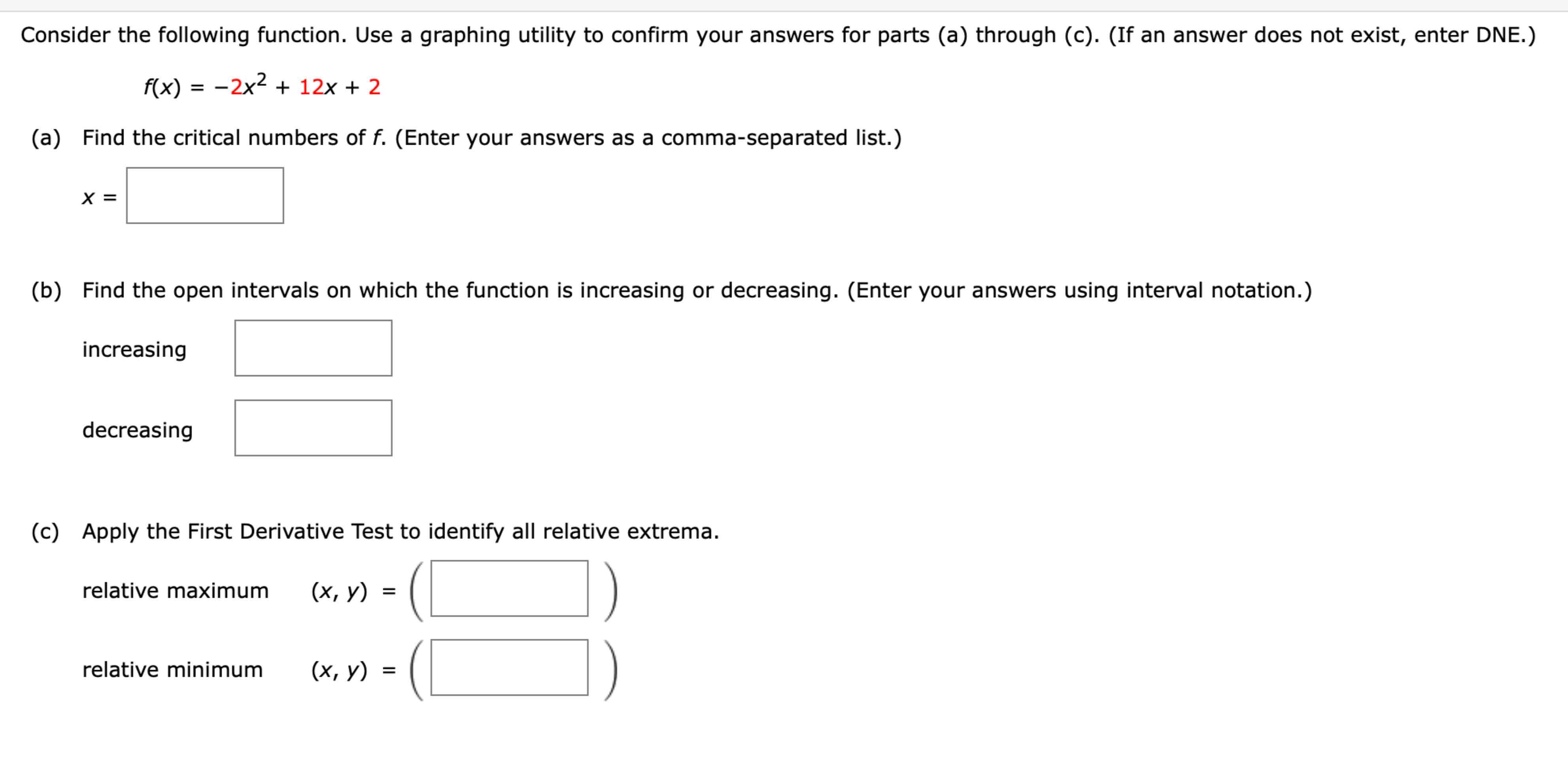 Solved Consider the following function. Use a graphing | Chegg.com