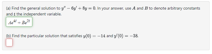 Solved Note: How do you solve for the particular solution? | Chegg.com