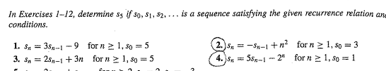 Solved In Exercises 1-12, determine s5 if s0,s1,s2… is a | Chegg.com