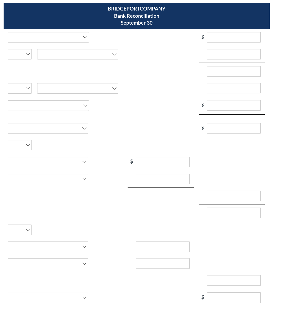 Solved The September bank statement shows a balance of | Chegg.com