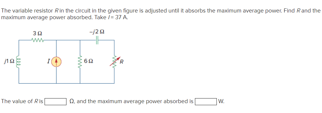 Solved The variable resistor R in the circuit in the given | Chegg.com