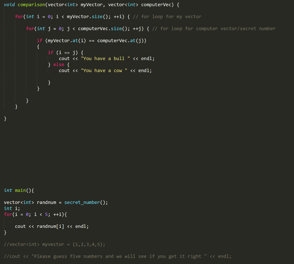 In C I Need Help Writing A Bulls And Cows Game The 