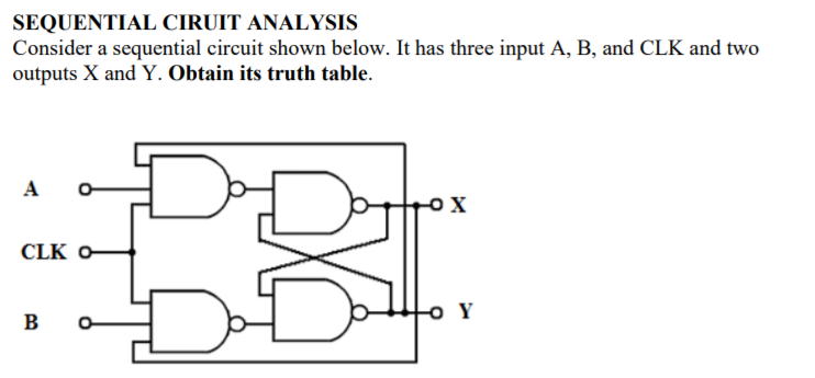 Solved SEQUENTIAL CIRUIT ANALYSIS Consider a sequential | Chegg.com