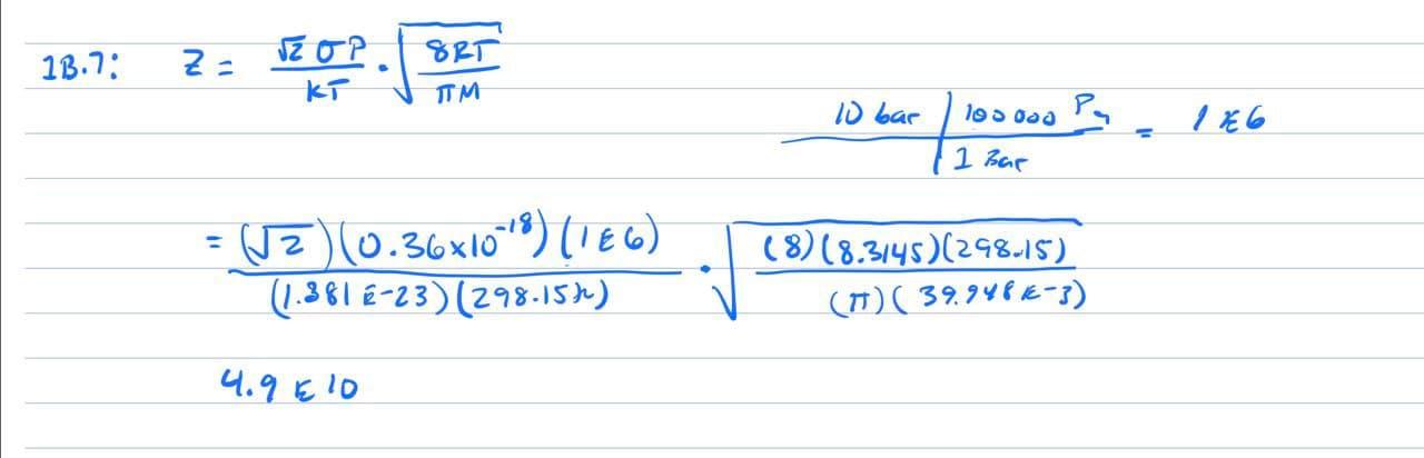 Solved How many collisions does a single Ar atom, with | Chegg.com