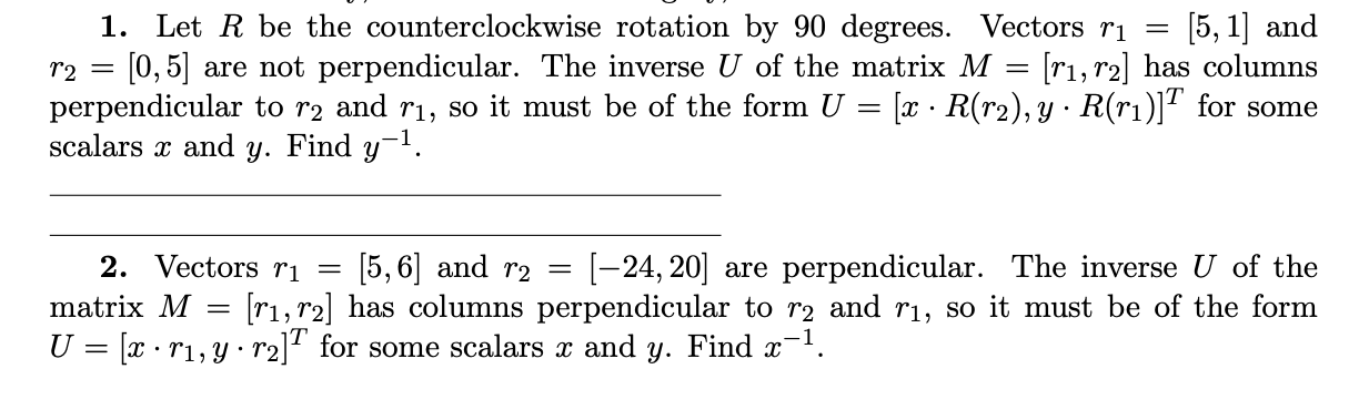 Solved 1. Let R be the counterclockwise rotation by 90 | Chegg.com