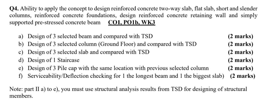 Solved Reinforced Concrete Design II Answer Question E and | Chegg.com