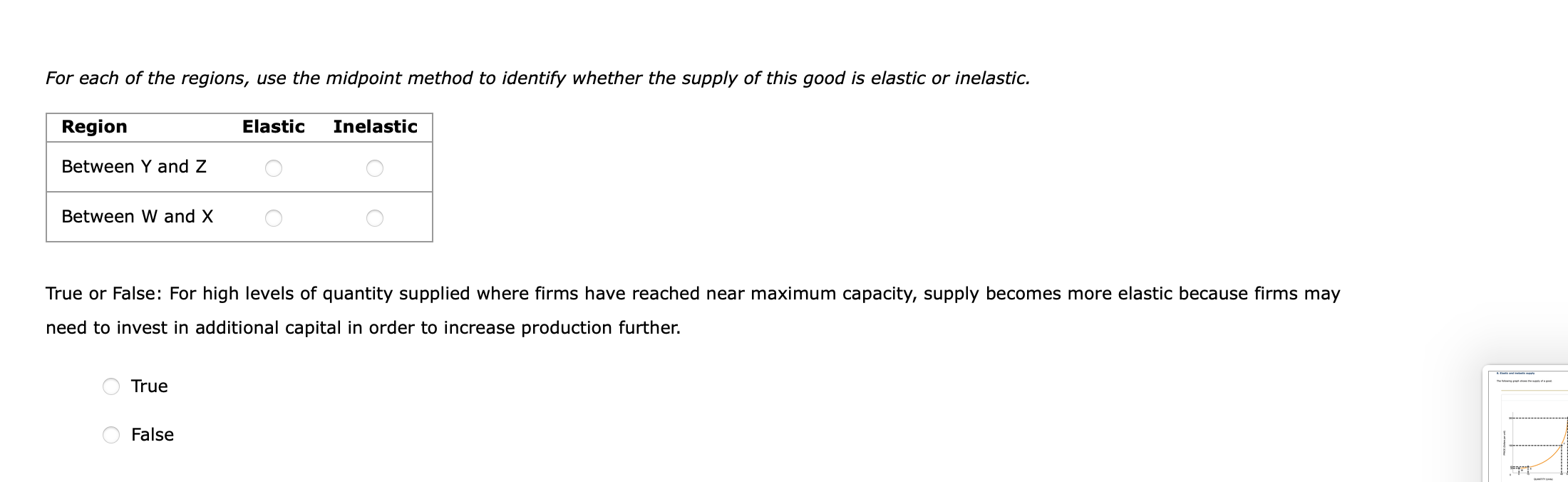 Solved 8. Elastic and inelastic supply The following graph | Chegg.com