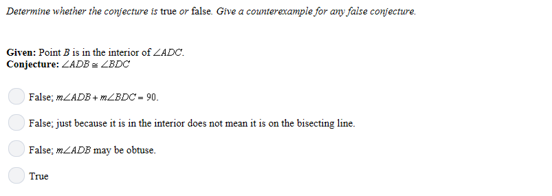 Solved Determine Whether The Conjecture Is True Or False