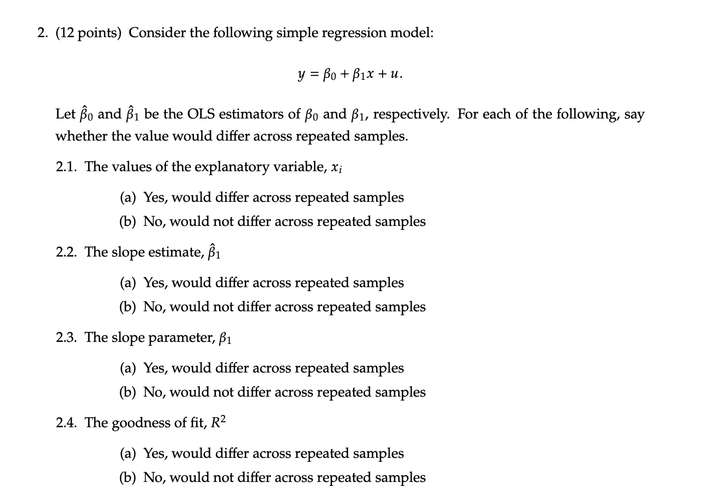 Solved 2. (12 points) Consider the following simple | Chegg.com Solved 2. (12 points) Consider the following simple | Chegg.com