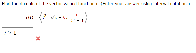 Solved Find the domain of the vector-valued function r. | Chegg.com
