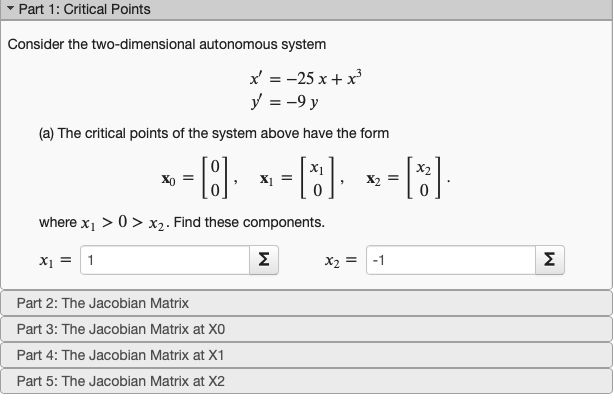 Solved Consider the two-dimensional autonomous system | Chegg.com