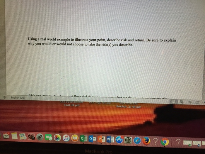 Solved Using a real world example to illustrate your point, | Chegg.com