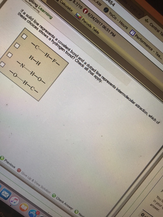 Solved If A Solid Line Represents A Covalent Bond And A Chegg