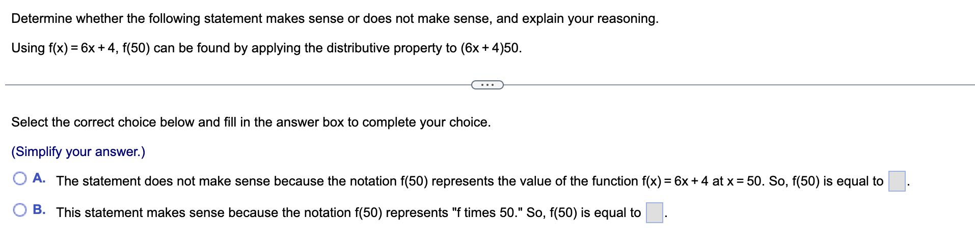 Solved Determine whether the following statement makes sense | Chegg.com