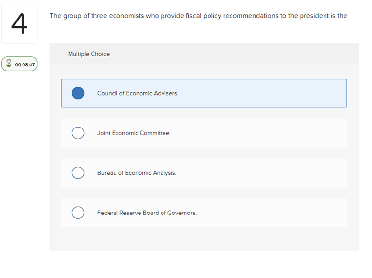 Solved The group of three economists who provide fiscal | Chegg.com